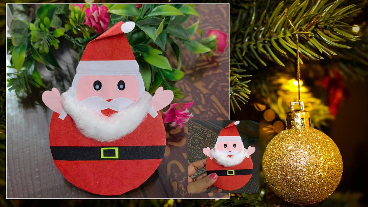 Diy/ How to make santa clause 🎄/ Christmas craft/ easy paper santa ...