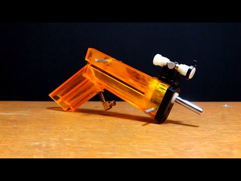 Mini gun toy from a gas lighter
