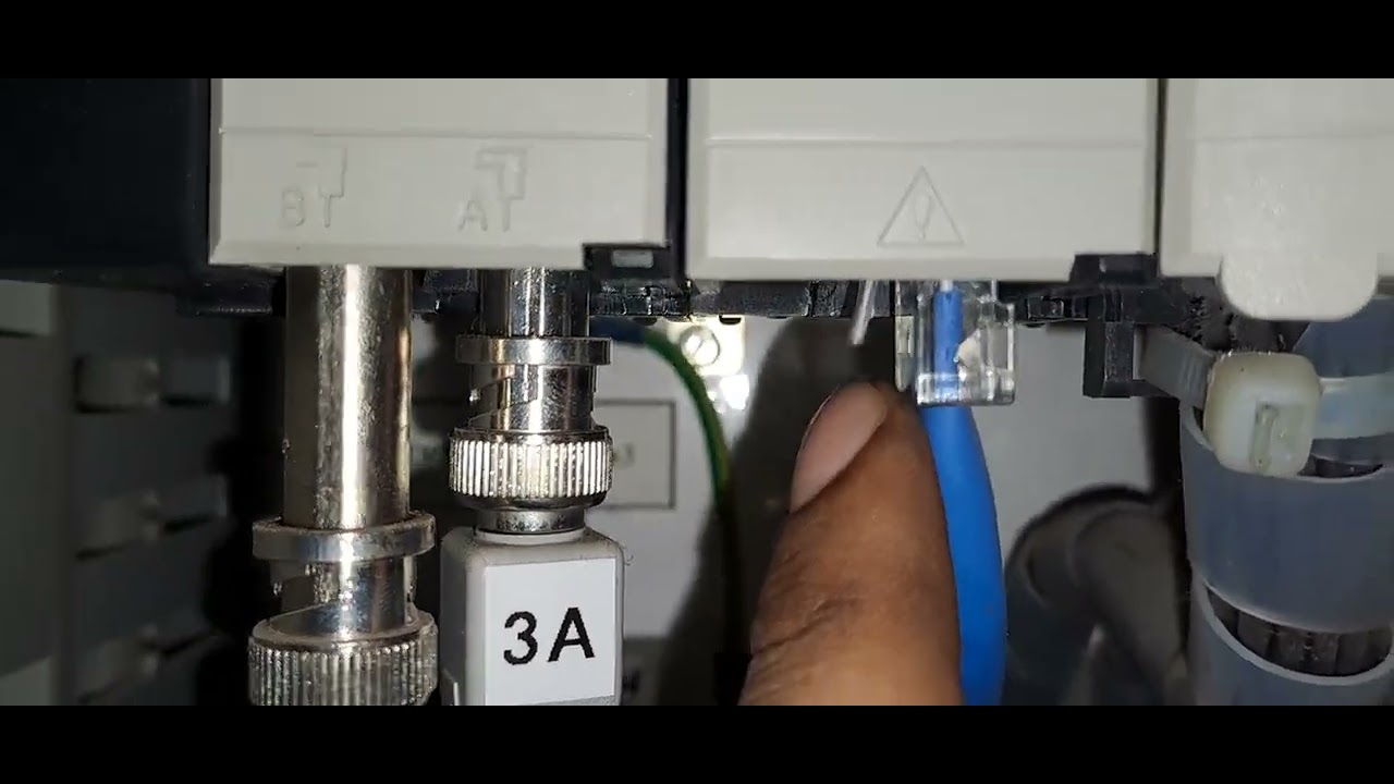 Allen Bradley PLC panel. Logix 5555 CPU. PLC panel full view with ...