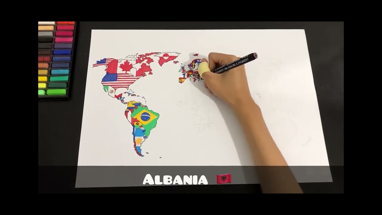 I draw the entire flag map - YouTube