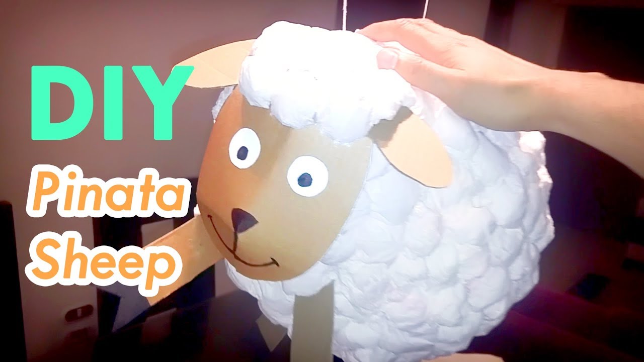 Sheep Piñata DIY - Make your own pinata full of Candy from paper and ...