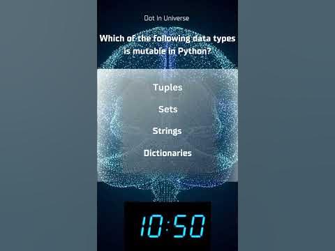 Which of the following data types is mutable in python? #shorts - YouTube