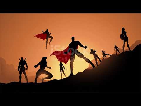 Loopable Superhero Team Silhouette Animation Video Stock Video   Download Video Clip