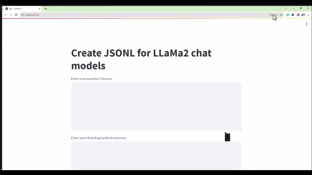 How to Create JSONL for LLaMa2 Chat Models with Streamlit - YouTube