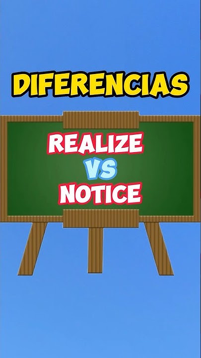 NOTICE VS. REALIZE #shorts - YouTube