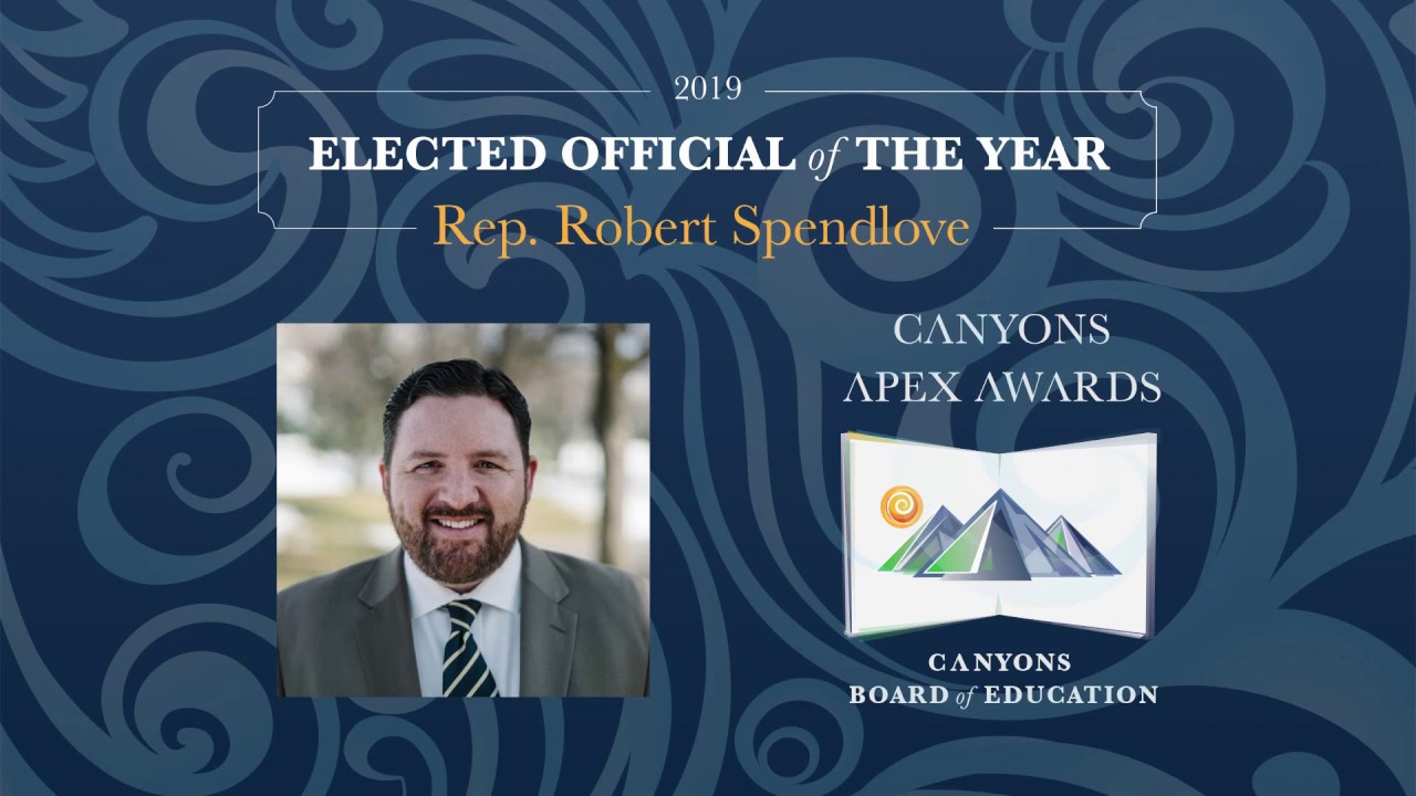 Rep. Robert Spendlove Elected Official of the Year - YouTube