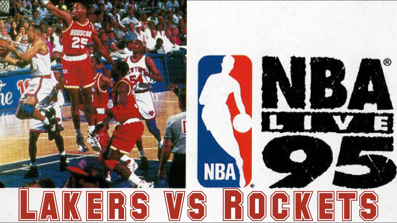 NBA LIVE 95 (1994) - Super Nintendo - Lakers vs Rockets - YouTube