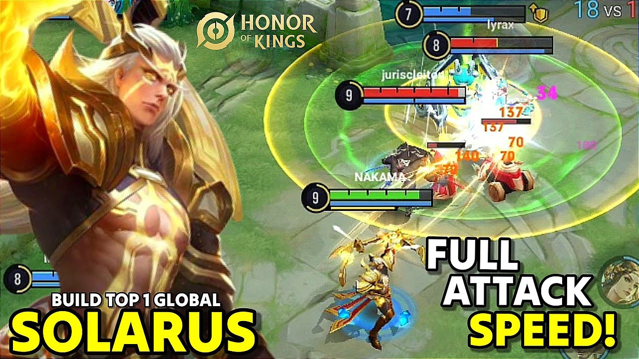 15 Kills!! Solarus Full Attack Speed Build! Build Top 1 Global Solarus ...