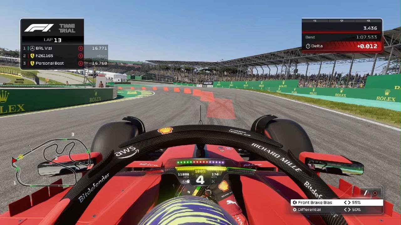 F1 23 Brazil Top 1000 time - YouTube