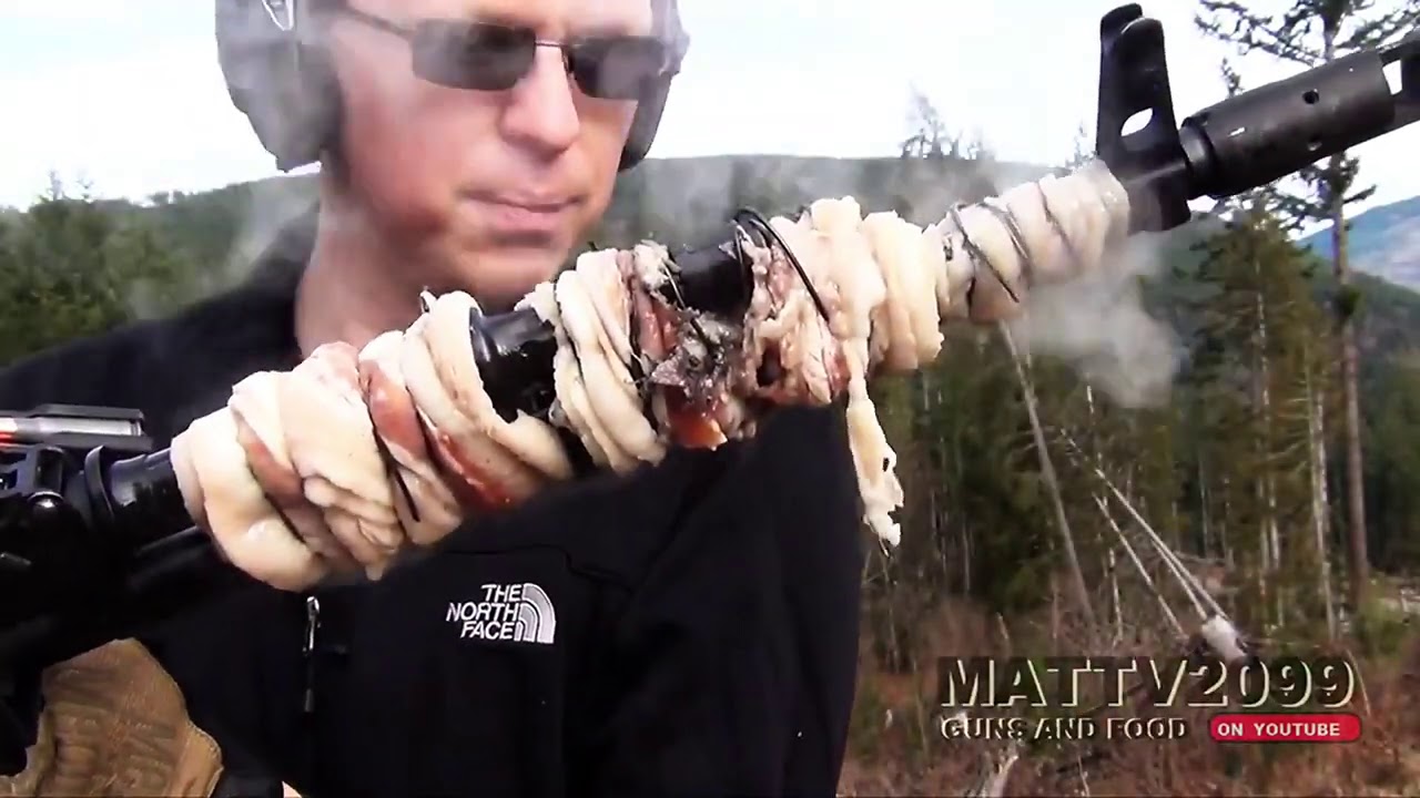 Cooking Bacon w AK-47 - YouTube