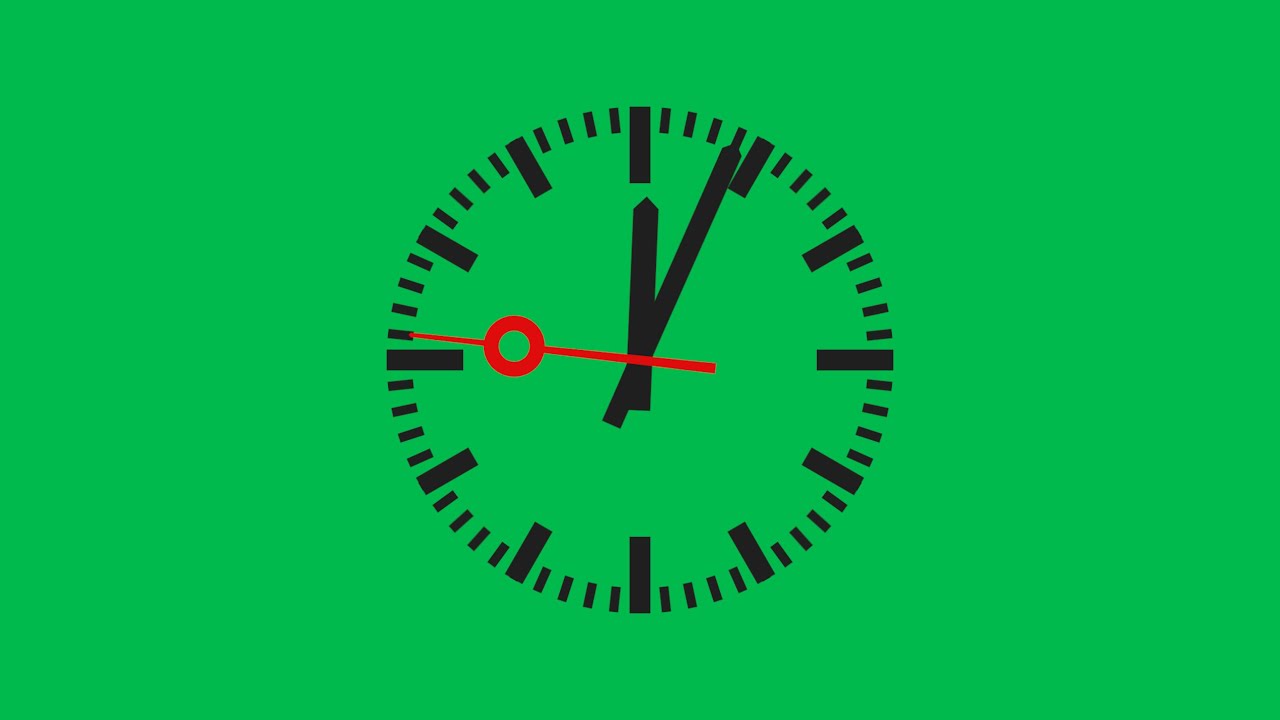 1 Hour Of The Clock Green Screen Effect - YouTube