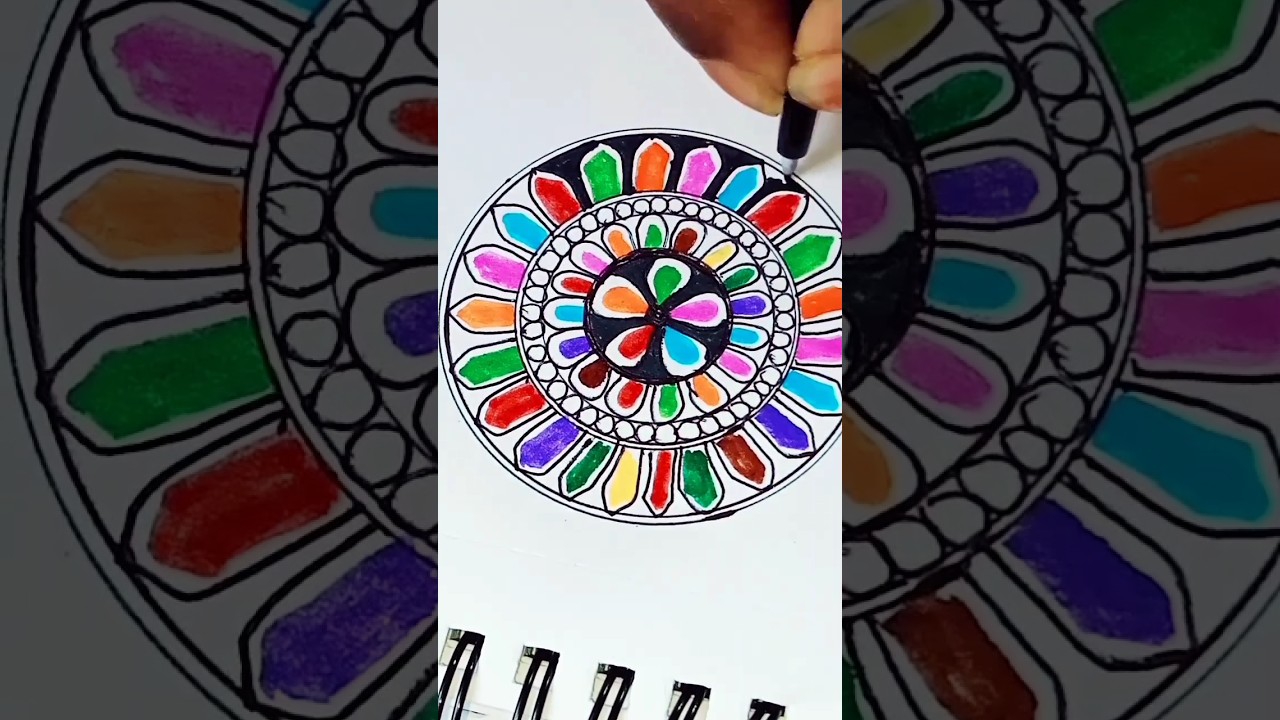 how to draw Mandela Art easy way #shorts #art #drawing - YouTube