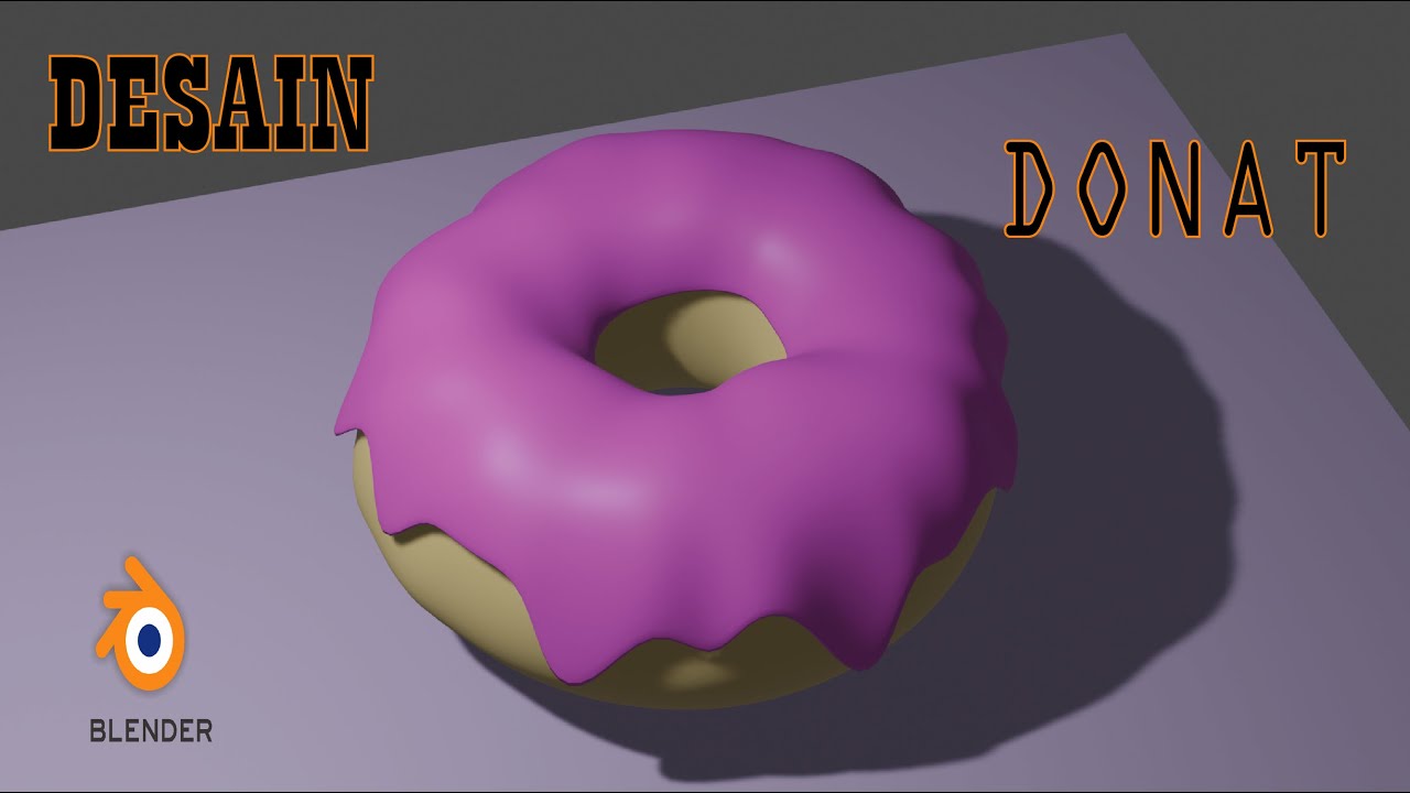Membuat Desain Donat Dengan 3D Blender - YouTube