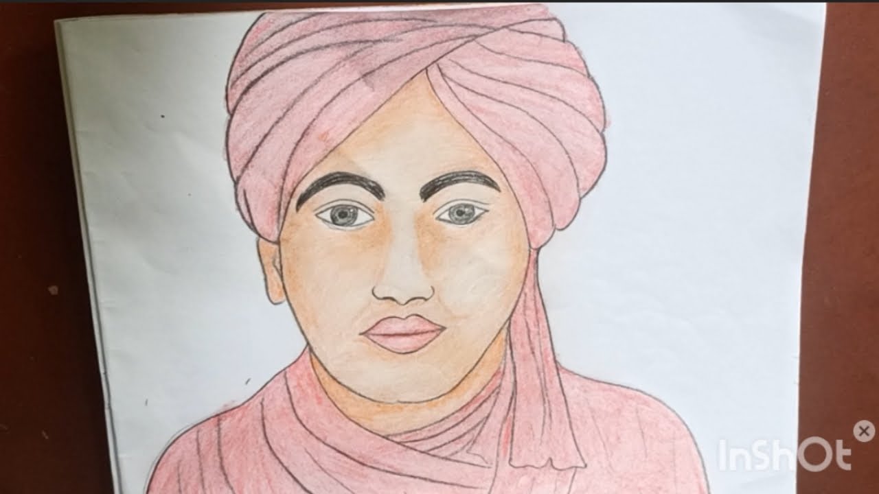 how to draw Swami Vivekananda easy.step by step. - YouTube