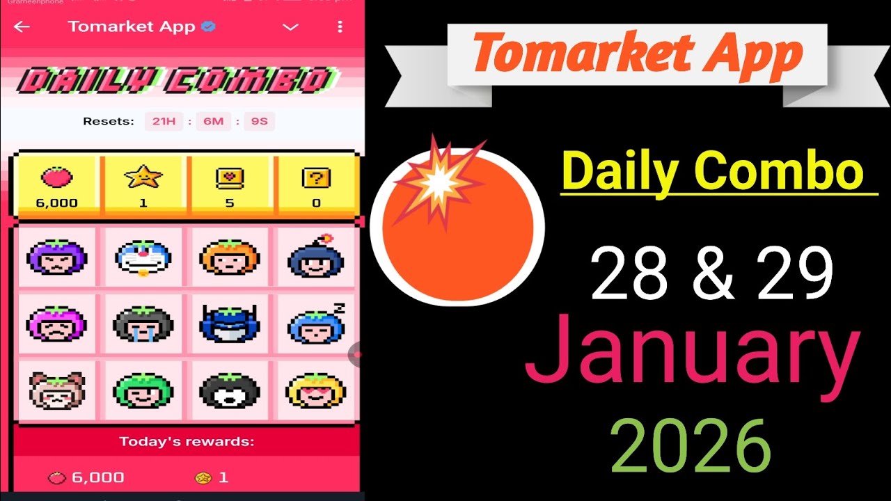 TOMARKET New Update Today | 28 & 29 Tomarket Combo Today | New Update ...