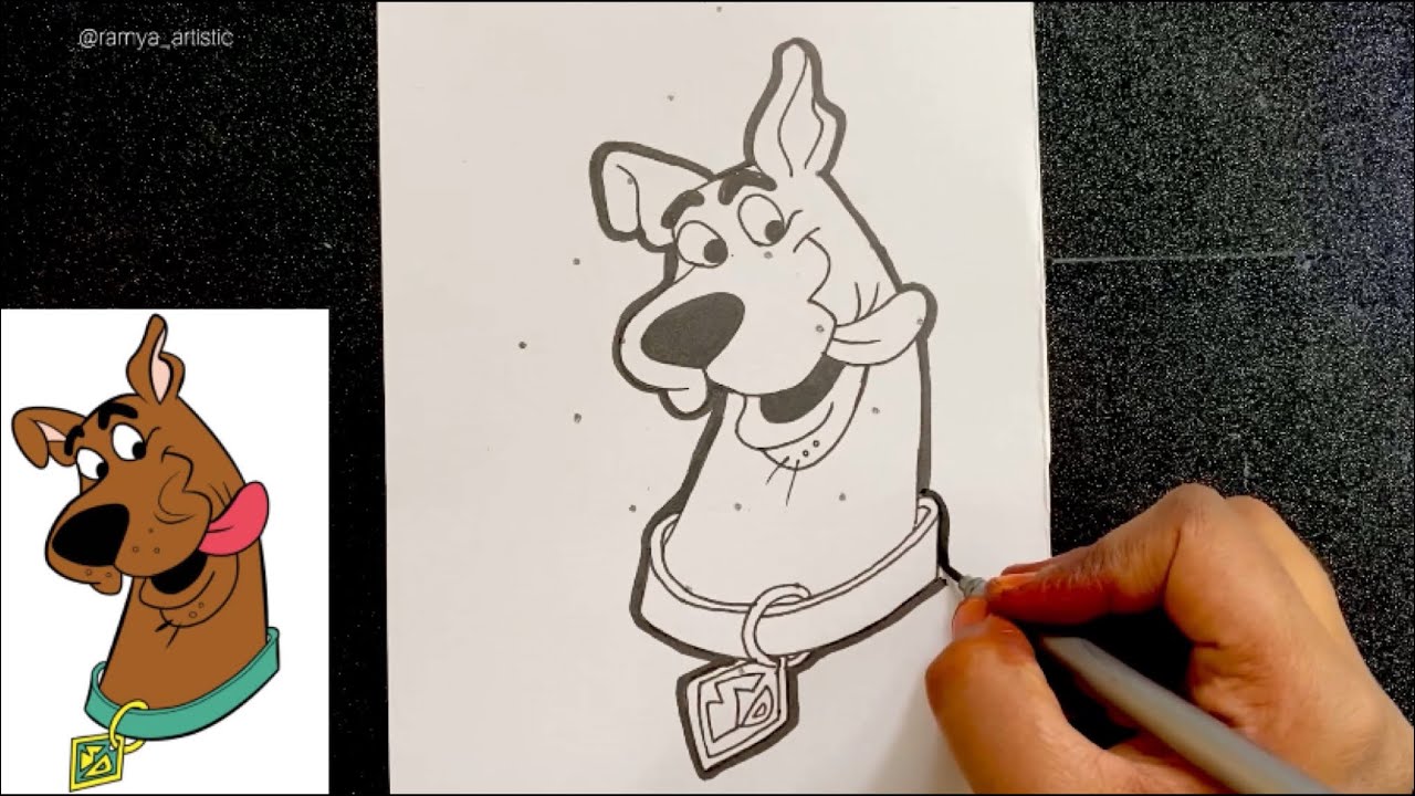 How to draw Scooby Doo |Dots turns into Scooby Doo drawing |Easy Method ...