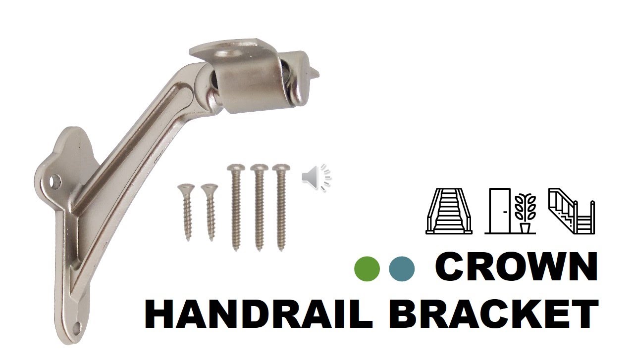 Heavy Duty Wall Mount Stair Crown Handrail Bracket | HOWTOOL Hardware ...