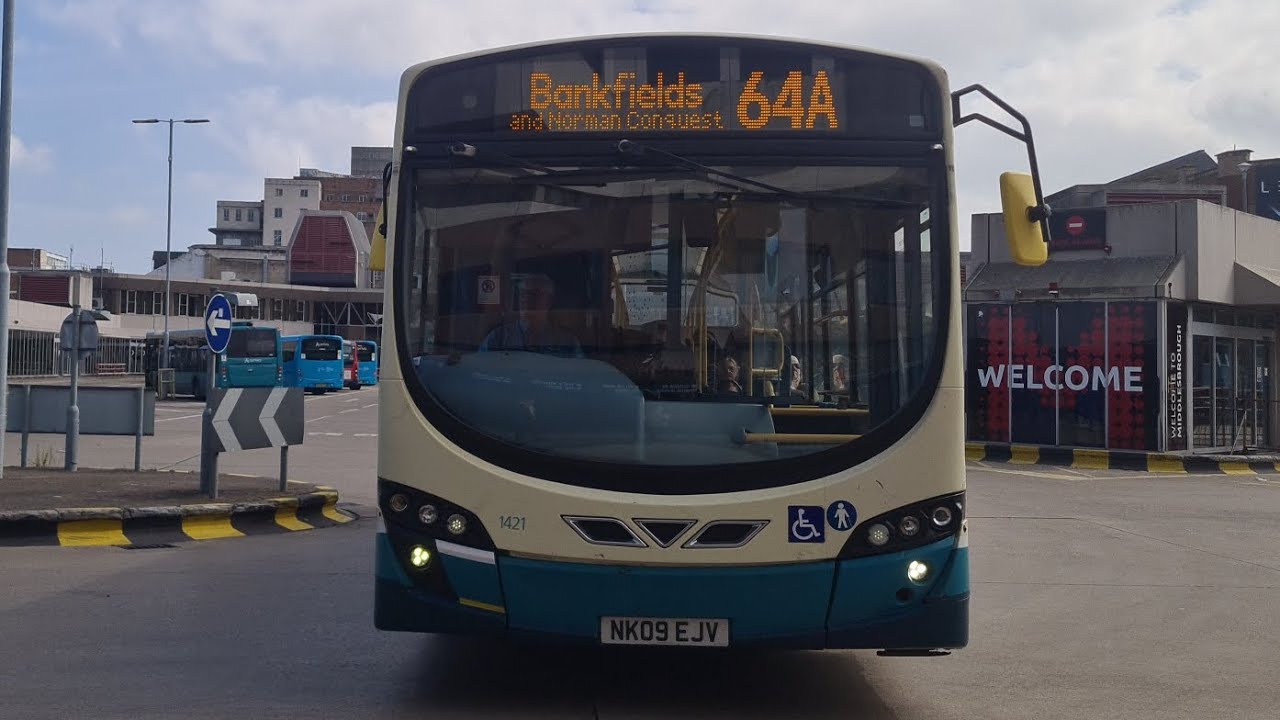 a few buses at Middlesbrough bus station - YouTube