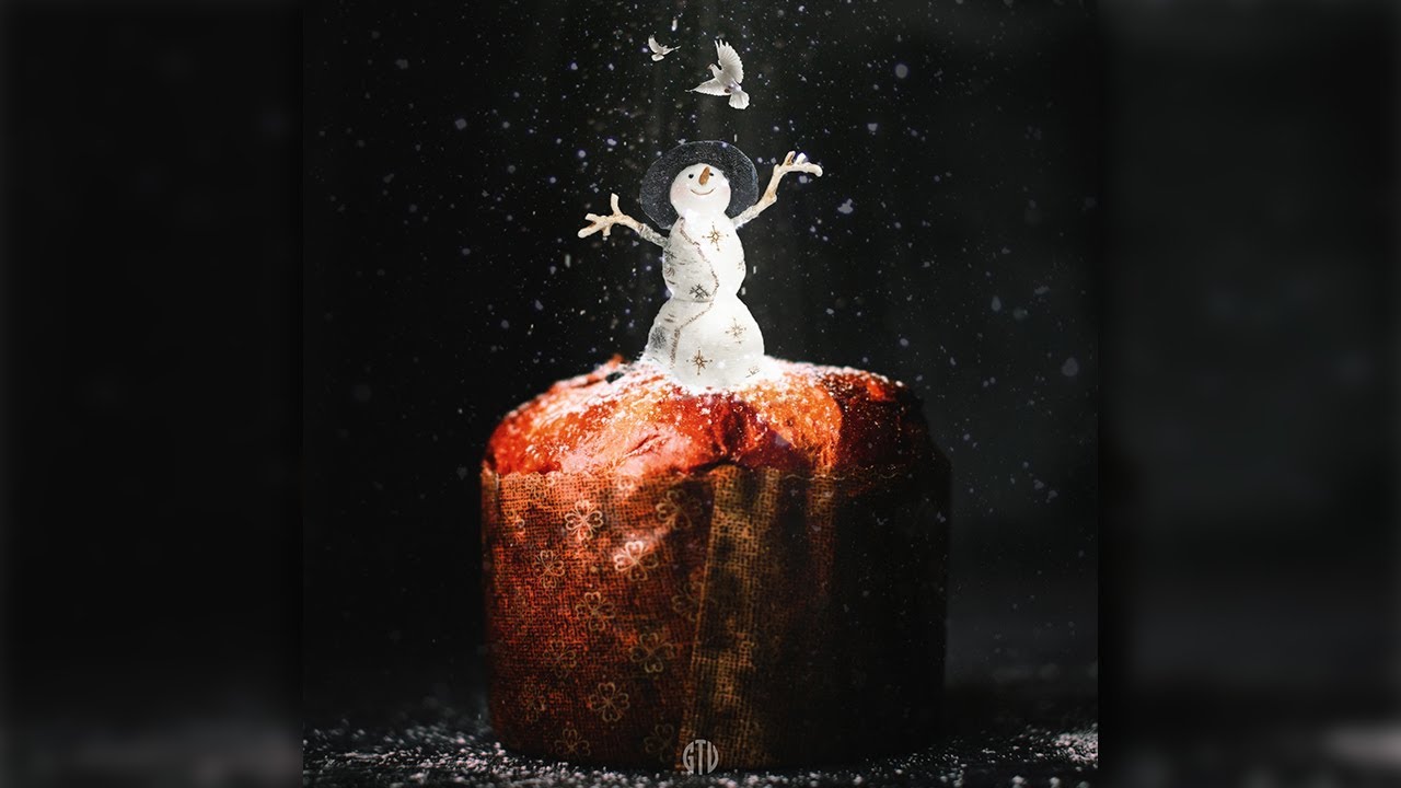 Tutorial - Snowman on Cake [Photoshop Manipulation] - YouTube
