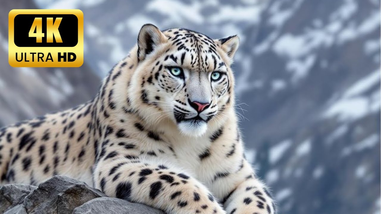 Snow Leopard in STUNNING 4k Ultra HDR OLED Dolby Vision - YouTube