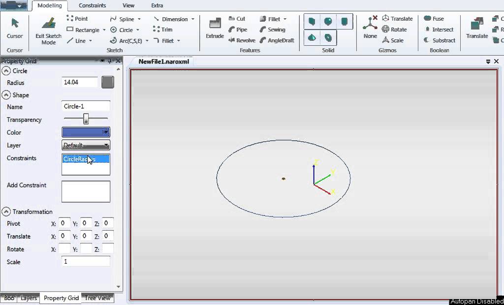 Drawing and modifying a circle - YouTube