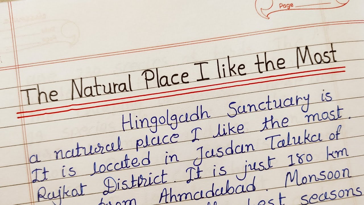 The Natural Place I like the most essay in english |write paragraph on ...