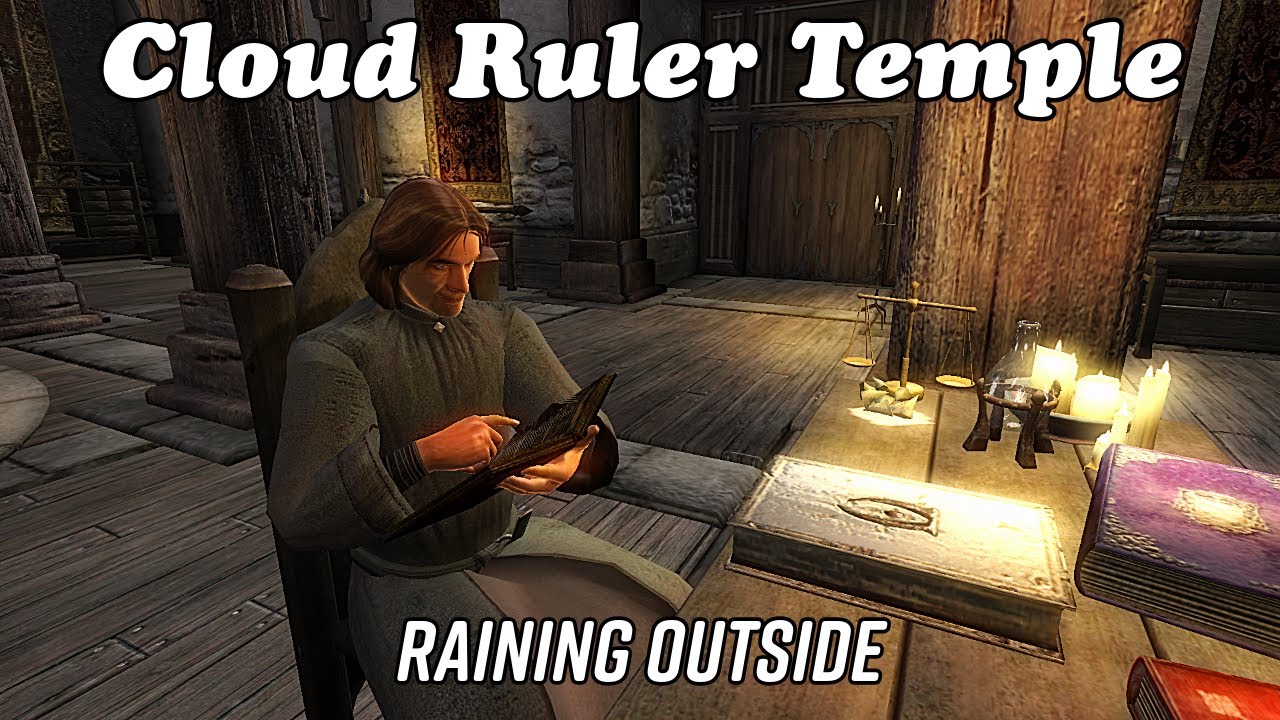 Cloud Ruler Temple - Raining Outside Cozy Ambience | Oblivion - YouTube