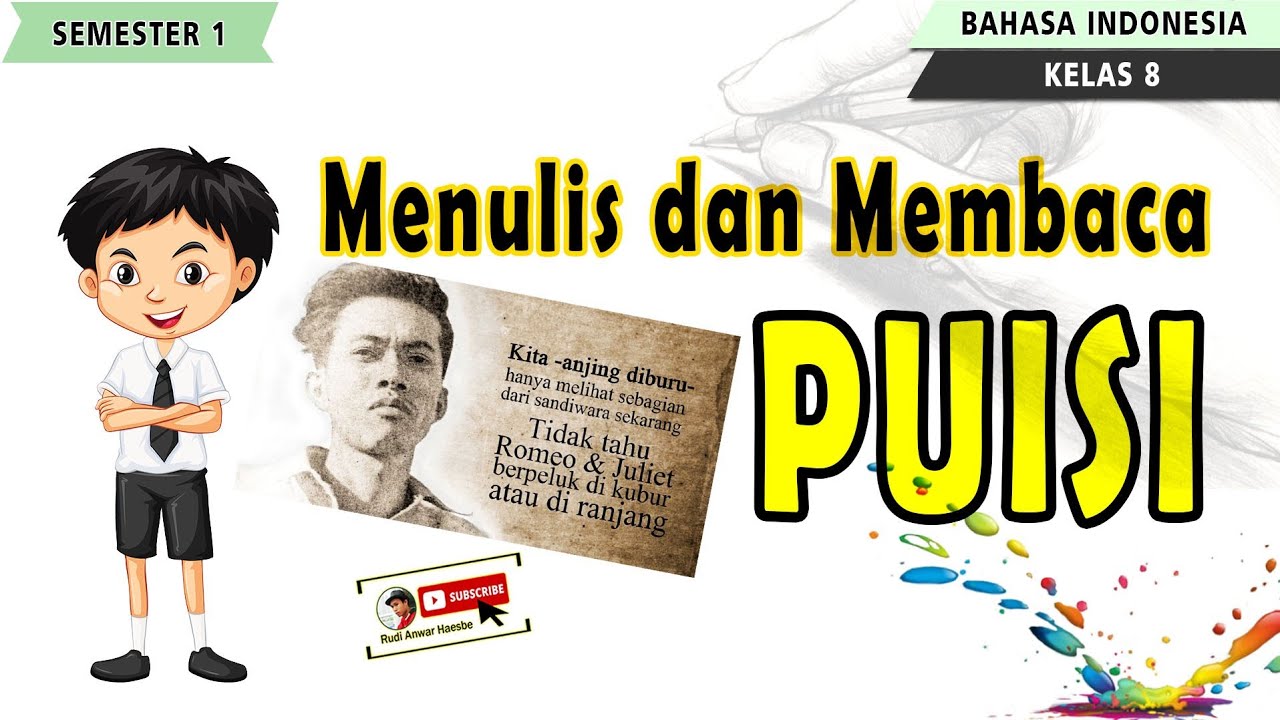 Materi Kelas 8 Bahasa Indonesia Menulis dan Membaca Puisi - YouTube
