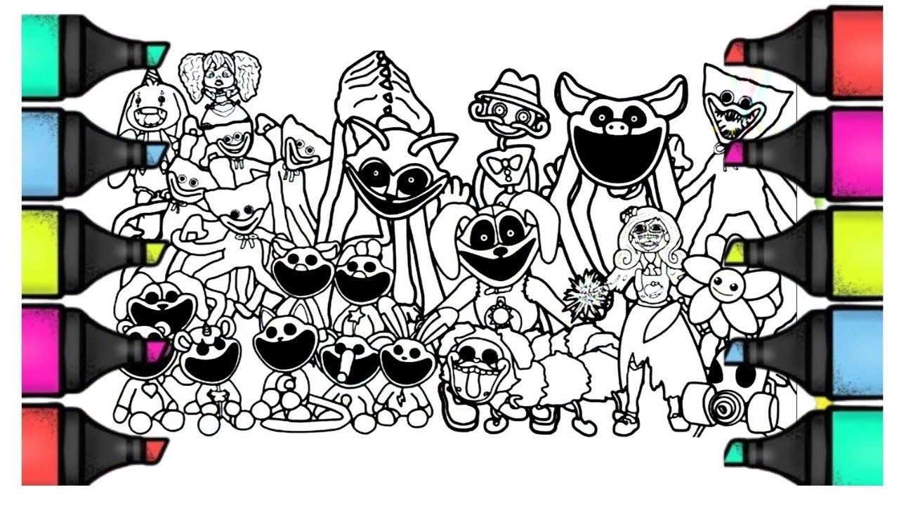 Poppy Playtime Chapter 4 Big Coloring Pages new/How to Color ALL Bosses ...