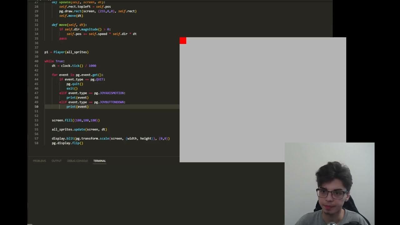 Pygame integração com controle - joystick - YouTube