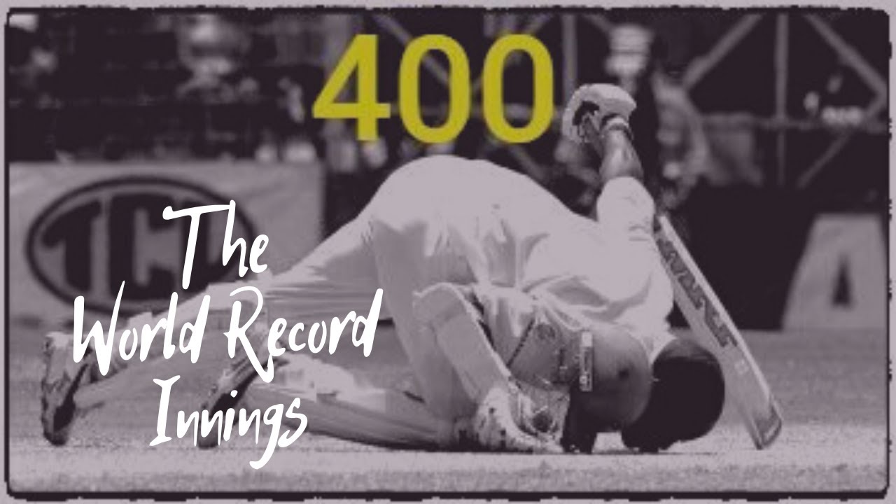 Brian Lara reclaims World Record with an unbeaten 400 | On this day ...