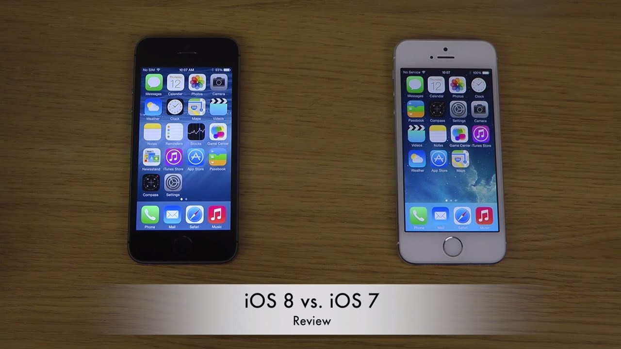 iOS 8 vs. iOS 7 - Review - YouTube