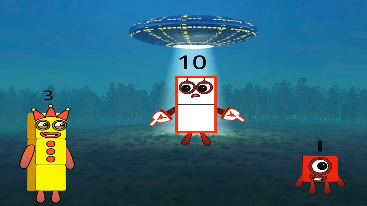 Numberblocks full season UFO visits numberblock land - YouTube