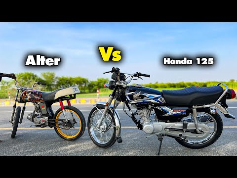 Honda 125 vs Alter bike | Drag Race Top Speed Test