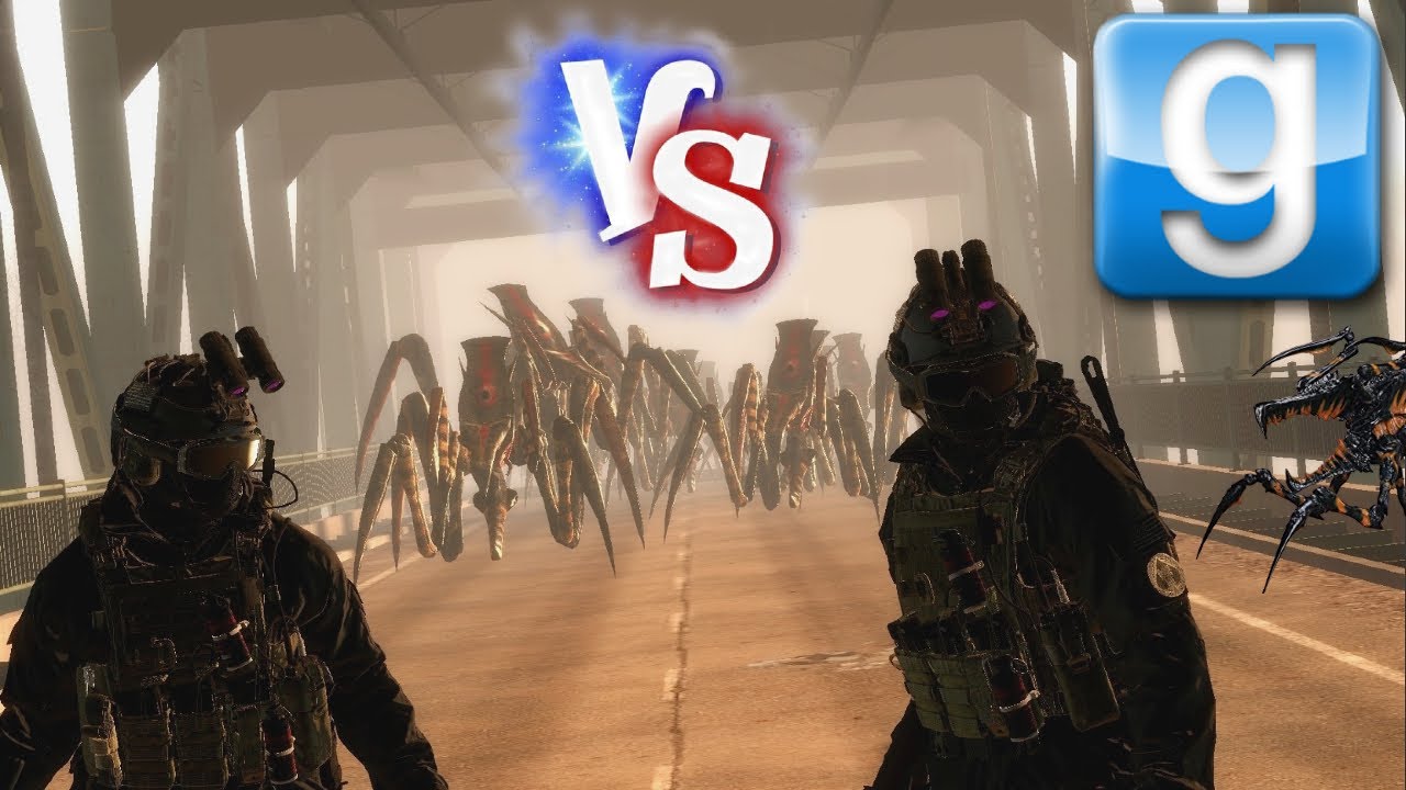 starship troopers Arachnids VS (VJ) MW Shadow Company SNPCs Fight Garry ...