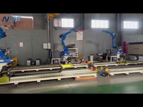 On-site debugging of our linear track supporting Yaskawa robots applied to automated welding ...