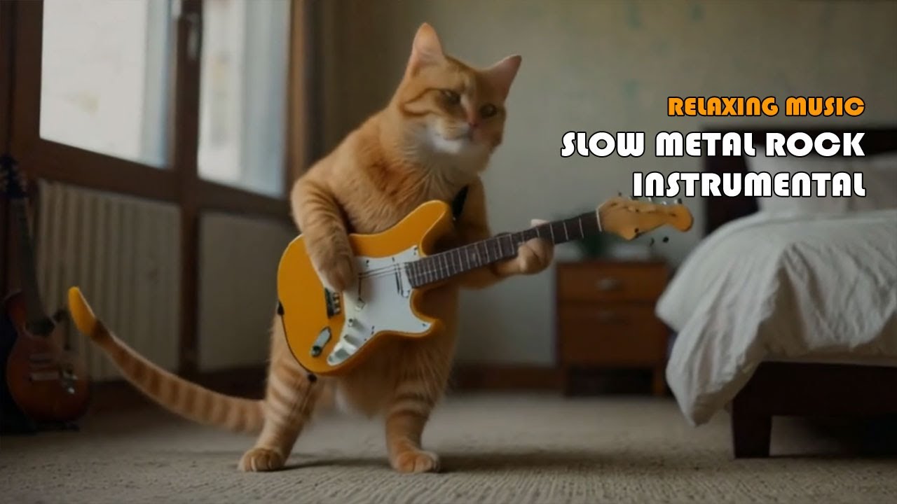 🎸 Musik Enak : Instrumental Slow Metal Rock Versi Kucing - YouTube