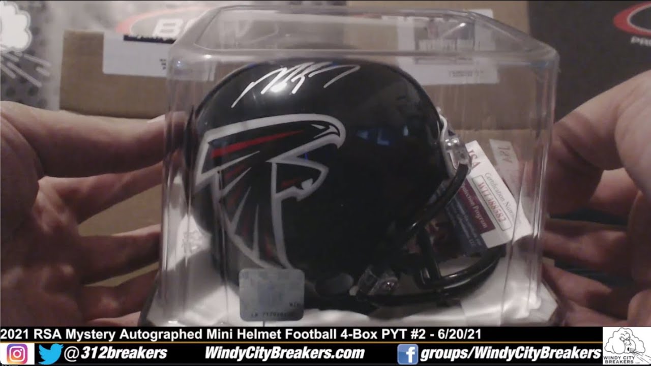 2021 RSA Mystery Autographed Mini Helmet Football 4-Box PYT Break #2 ...
