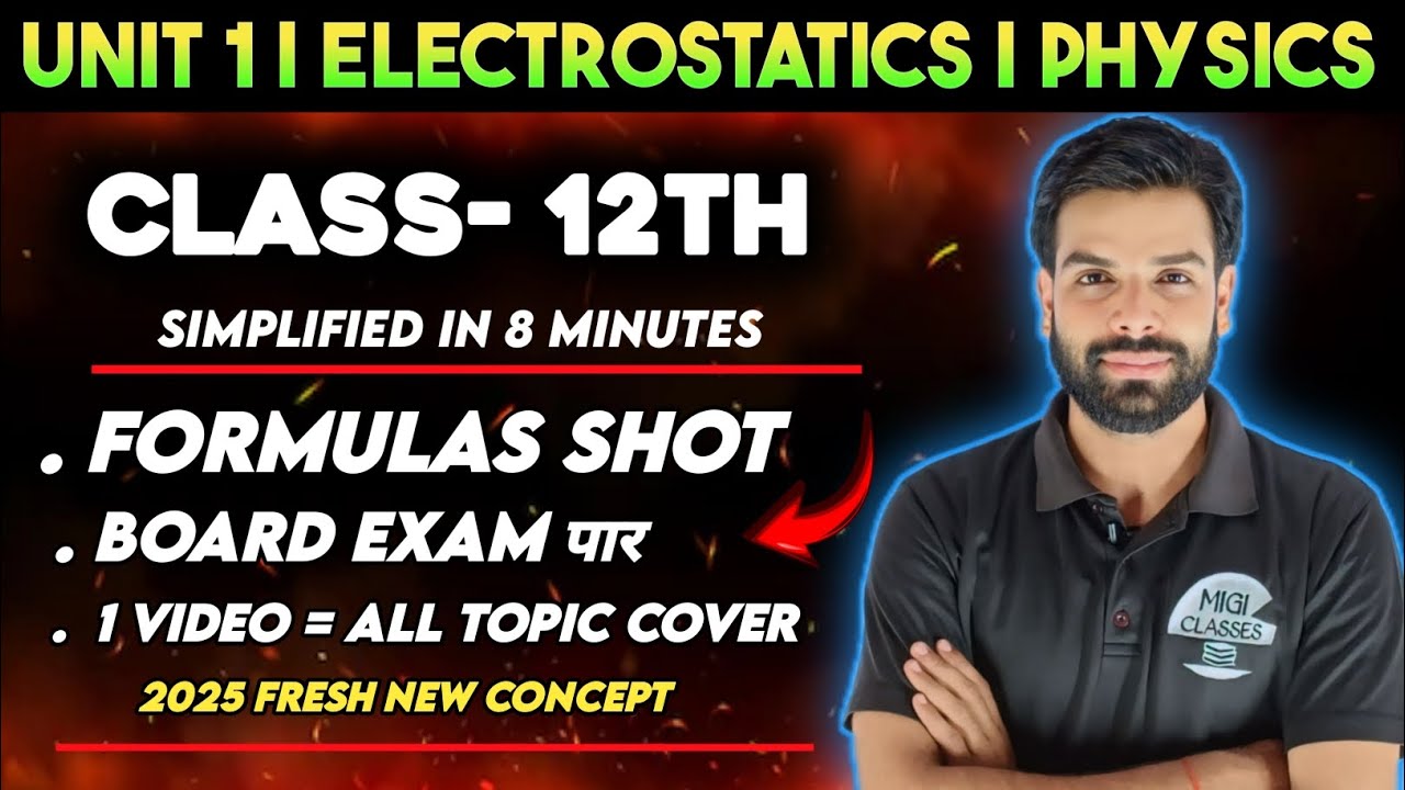 Electrostatics Class 12 All Important Formulas - Simplified in 8 ...