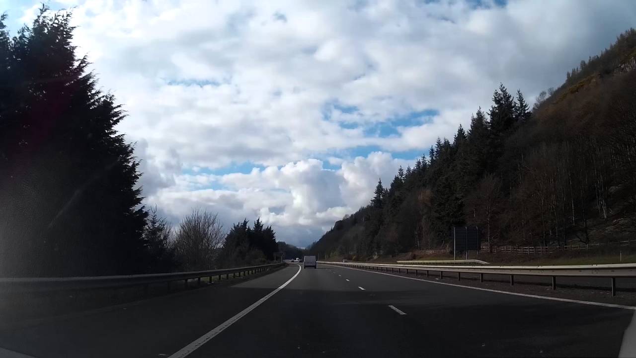 Monday Drive North On M90 Motorway On Visit To Perth Pethshire Scotland ...