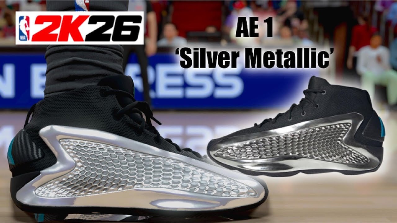 NBA 2K26 Shoe Creator - Adidas AE 1 Silver Metallic - YouTube
