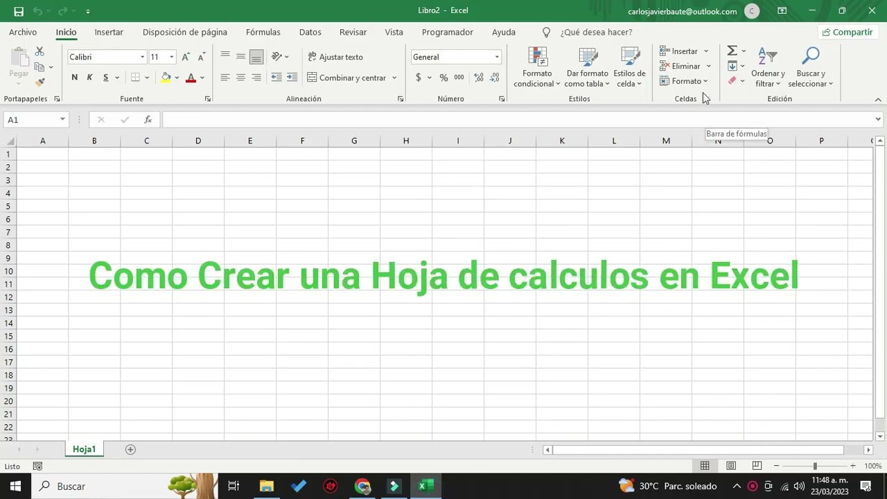 Como Hacer Una Hoja De Calculo En Excel