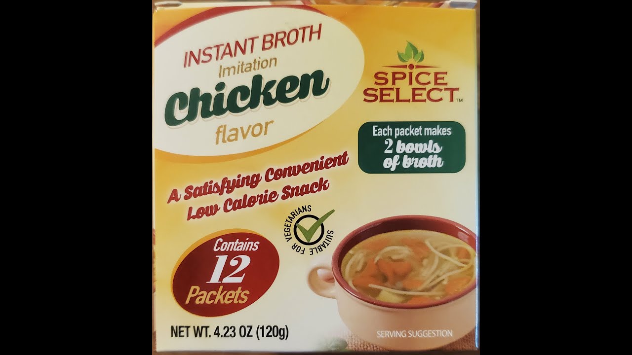 Spice Select Instant Broth Imitation Chicken Flavor Review - YouTube