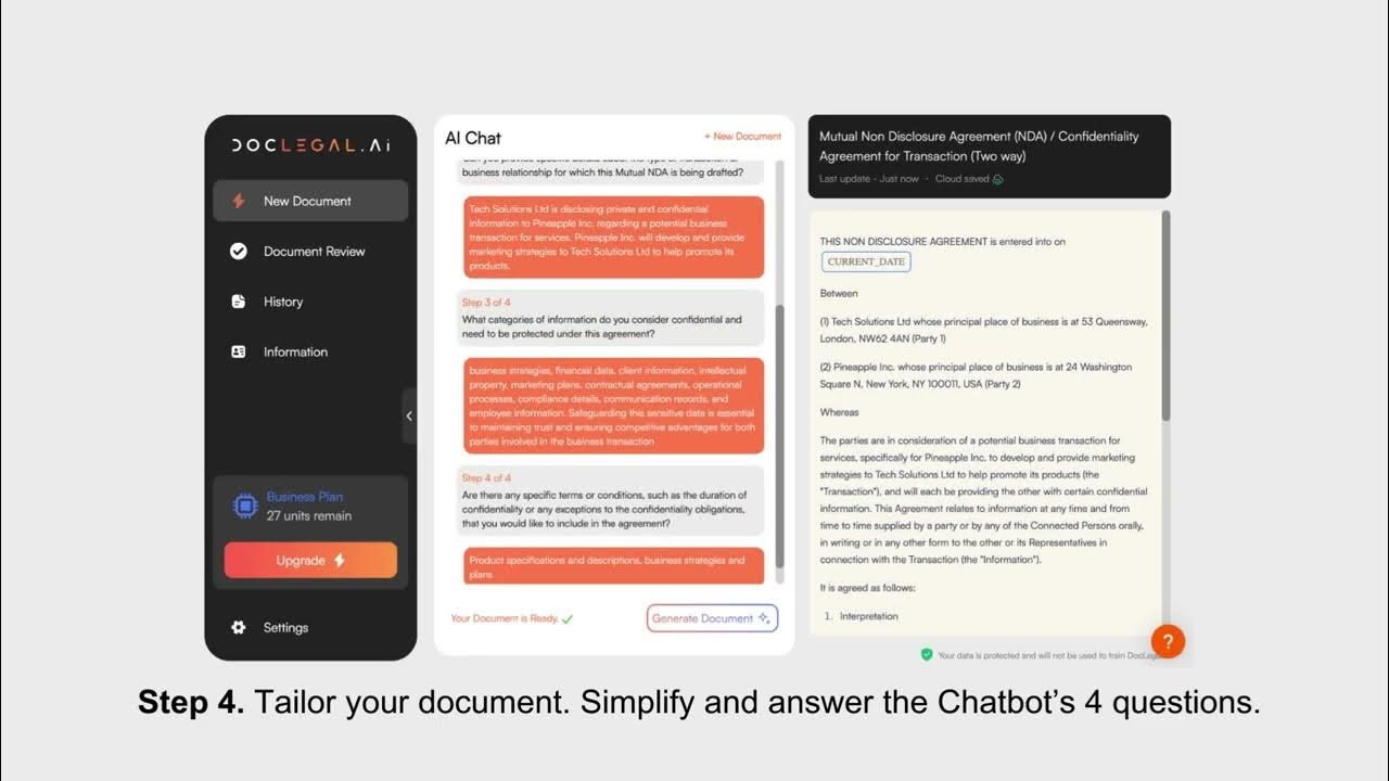 How to generate a legal document with DocLegal.AI? - YouTube