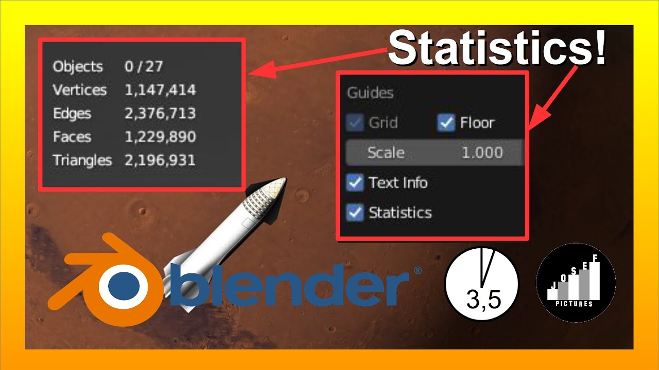 Statistics in Blender anzeigen lassen - Blendertutorial Nr. 38 - YouTube