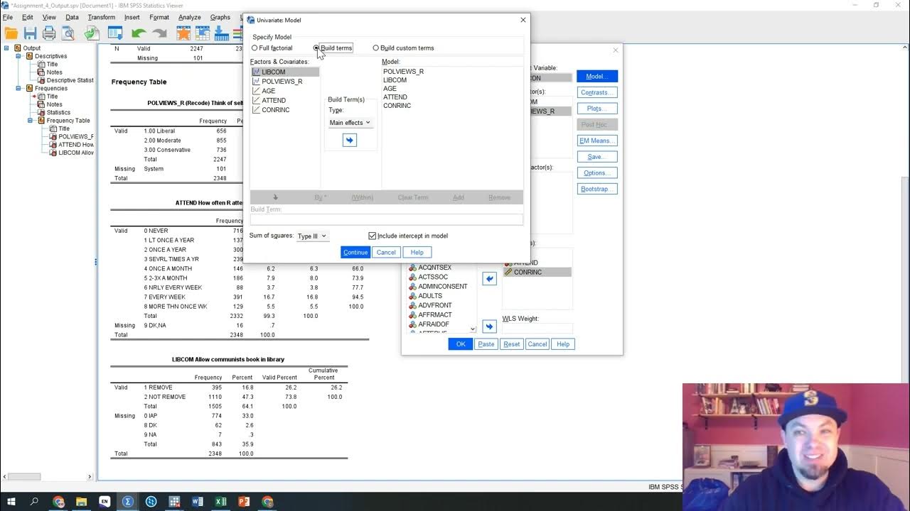 SPSS Demonstration: Multivariate Linear Regression - YouTube