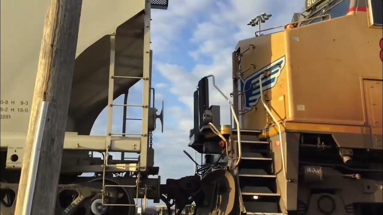 UP 7935 With New SD70AH Power Leads Manifest Houston,Tx - YouTube