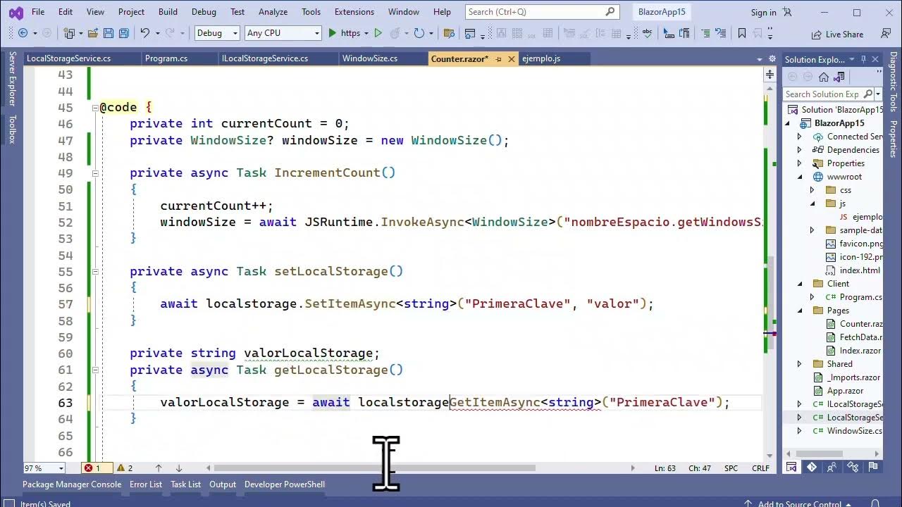 Blazor JSRuntime LocalStorage DI Service - YouTube