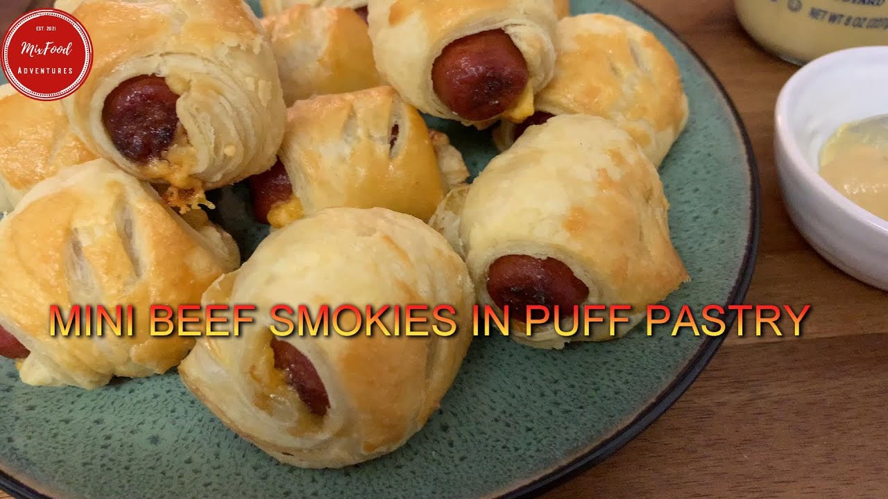 MINI BEEF SMOKIES IN PUFF PASTRY. PIGS IN A BLANKET. - YouTube