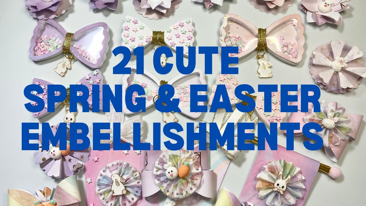 21 SUPER CUTE Spring & Easter Embellishments w/Beadpark items | # ...